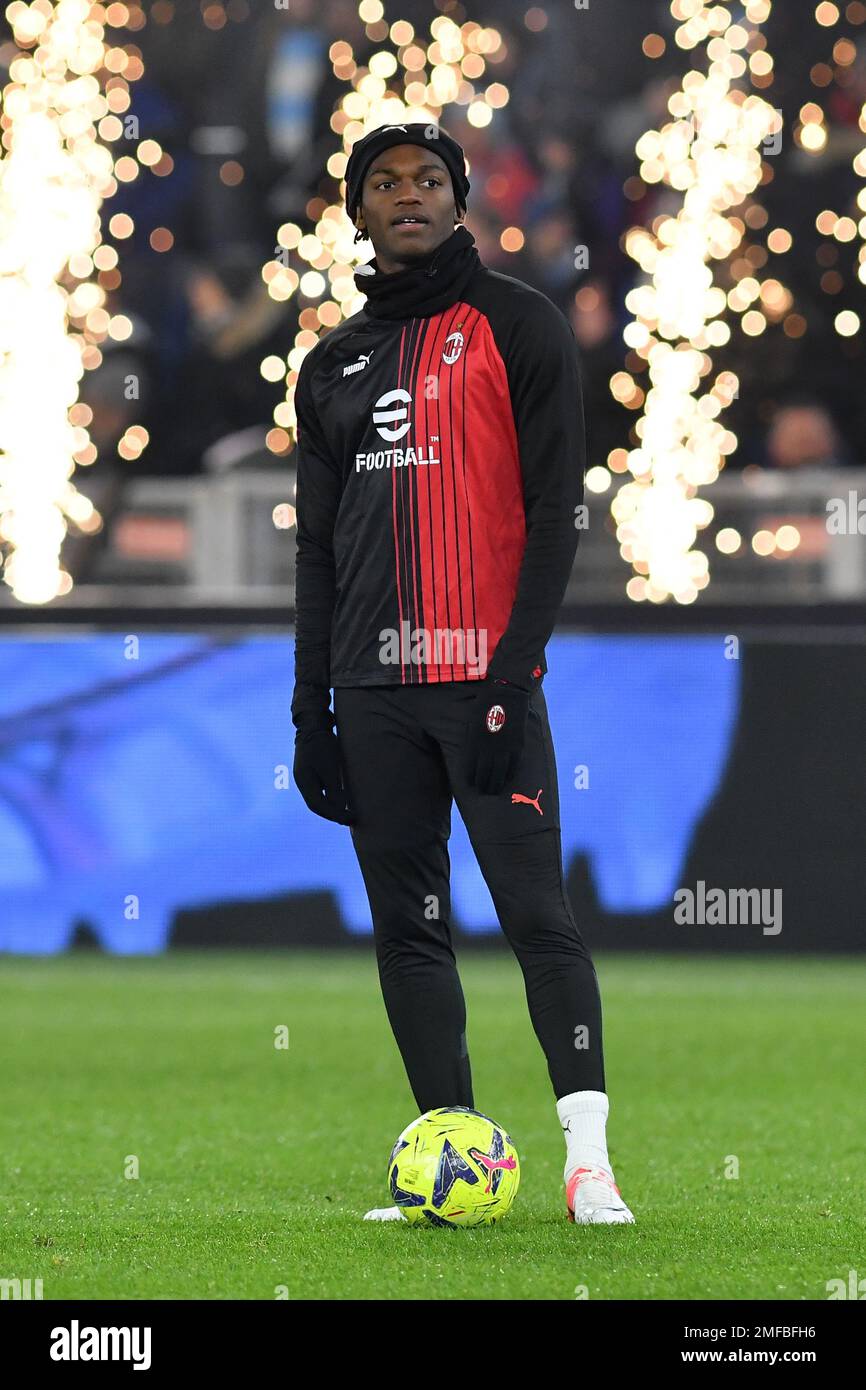 Rome, Italy ,January 24th, 2023 Pictured left to right, Rafael Leao of ...