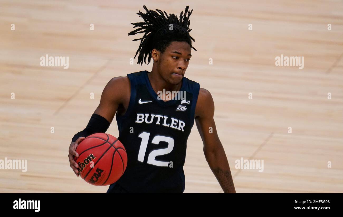Butler guard Myles Tate (12) plays against Indiana in the second half ...