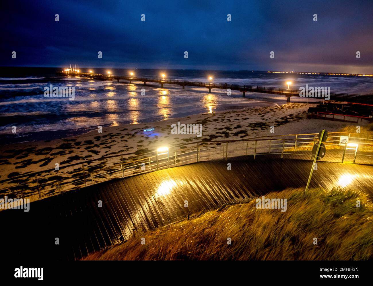 The pier in Scharbeutz, northern Germany, is seen on early Tuesday, Jan ...