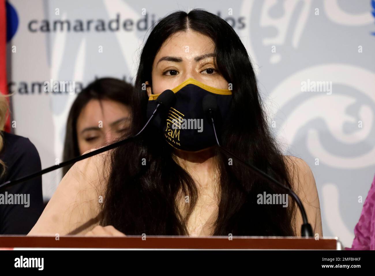 Non Exclusive: January 24, 2023, Mexico City, Mexico: Femicide survivor ...