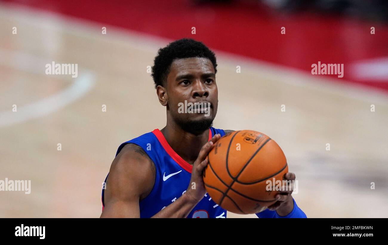 Detroit Pistons forward Josh Jackson plays during the second half of an ...
