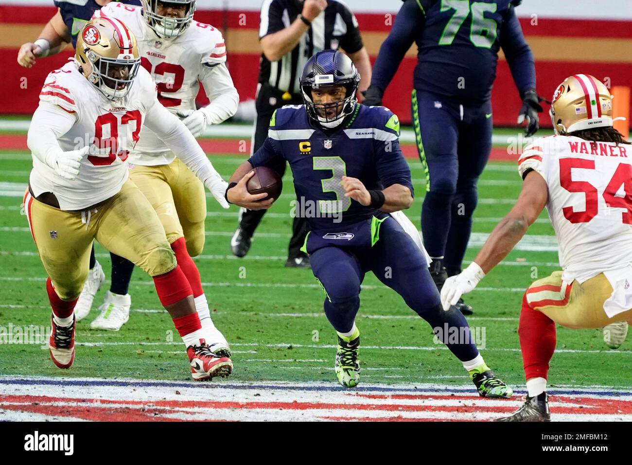 Seattle Seahawks quarterback Russell Wilson (3) during an NFL football ...