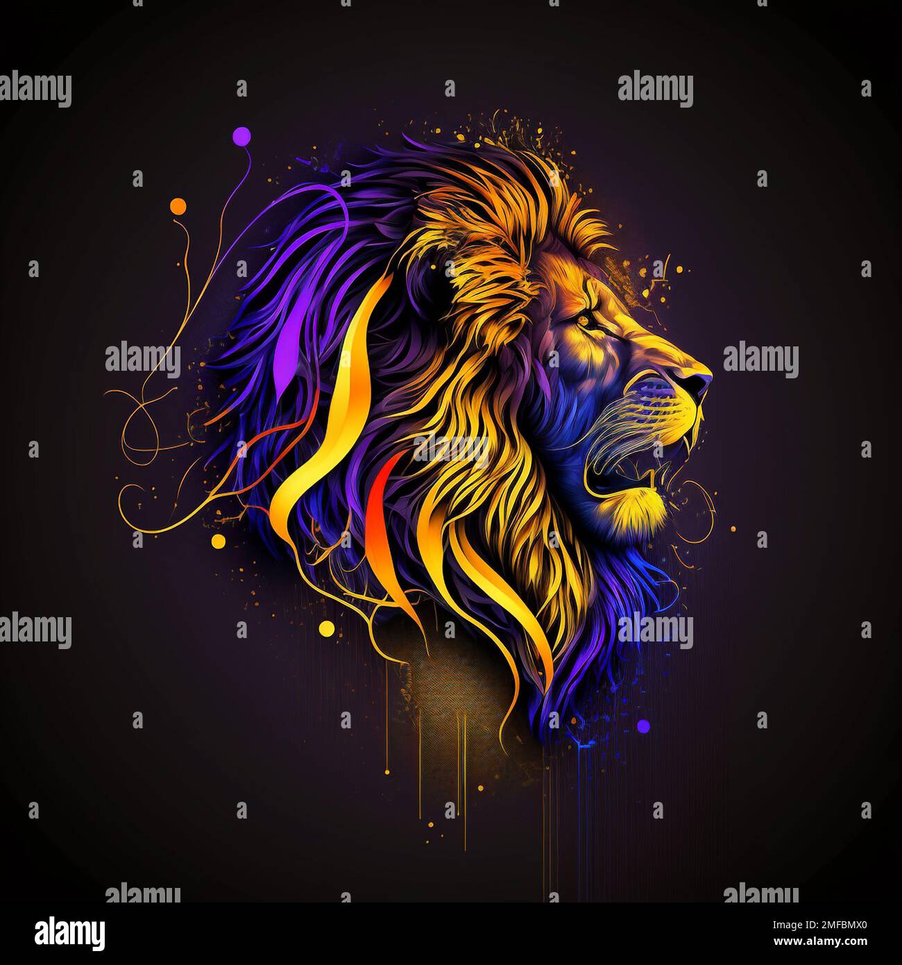 Angry lion logo hi-res stock photography and images - Alamy