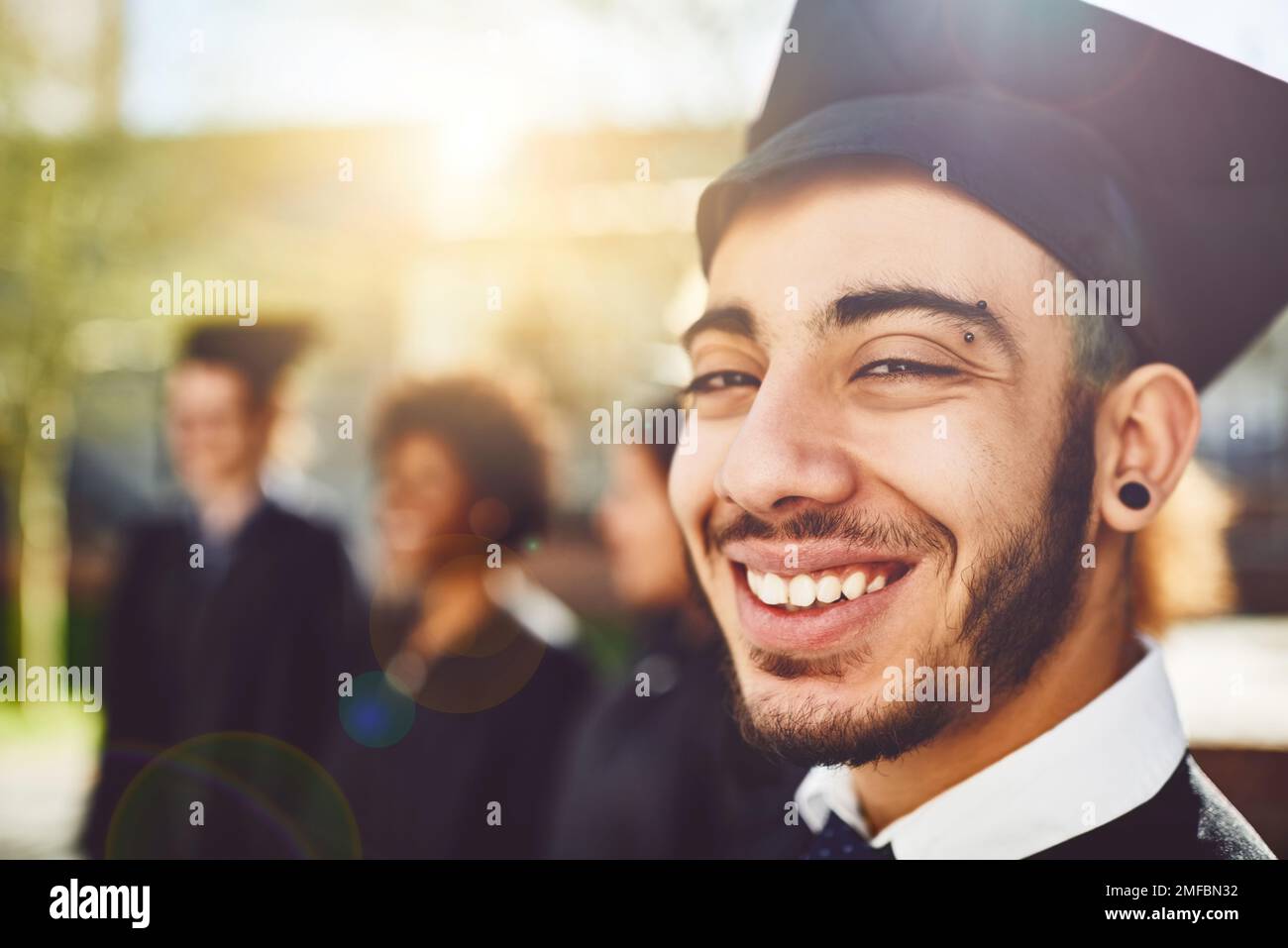 I finally got to the end of that hard road. a smiling university ...