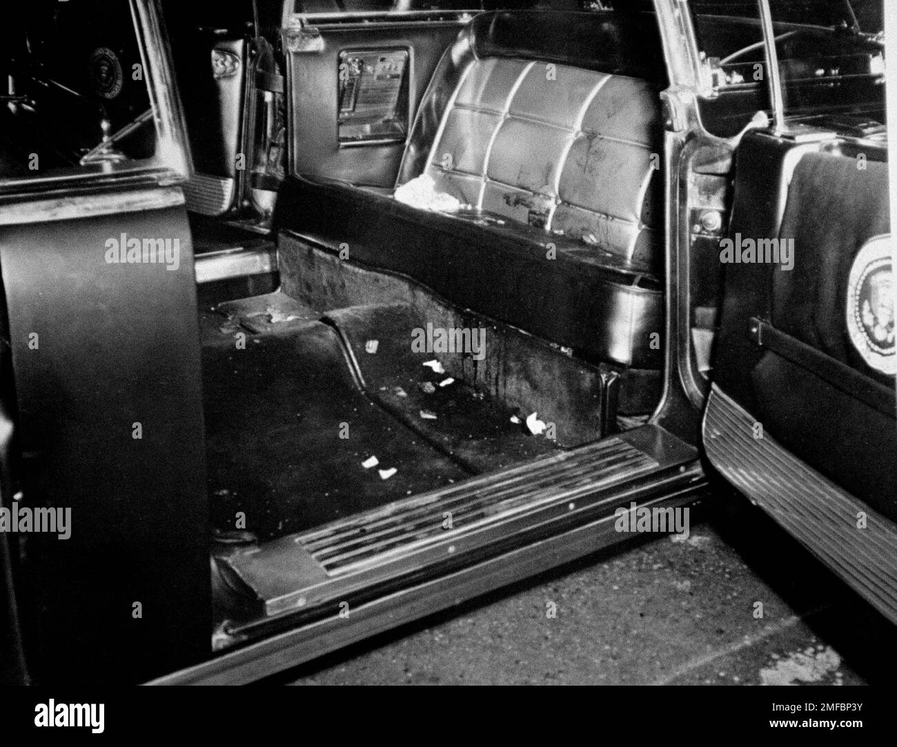 This photo released by the National Archives shows the bloodstained ...
