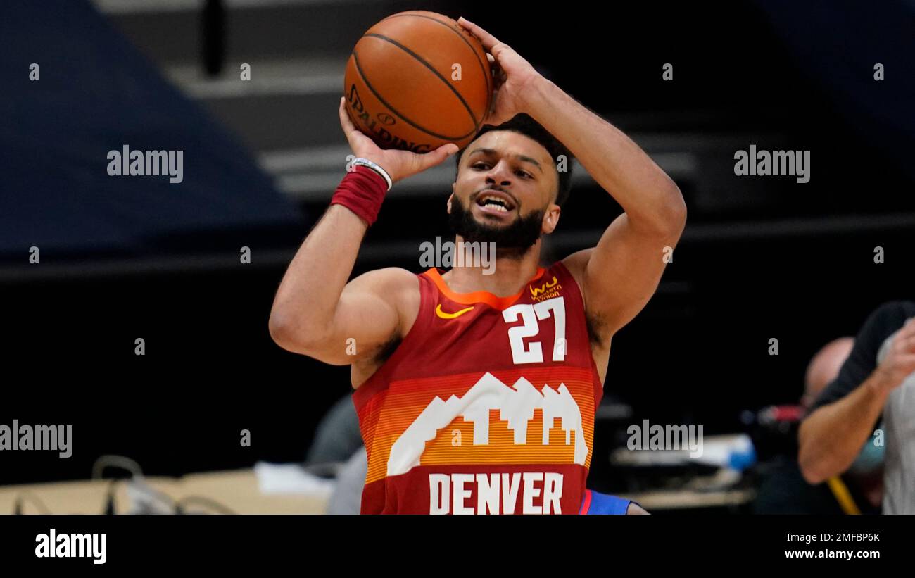 Denver Nuggets guard Jamal Murray (27) in the first half of an NBA ...