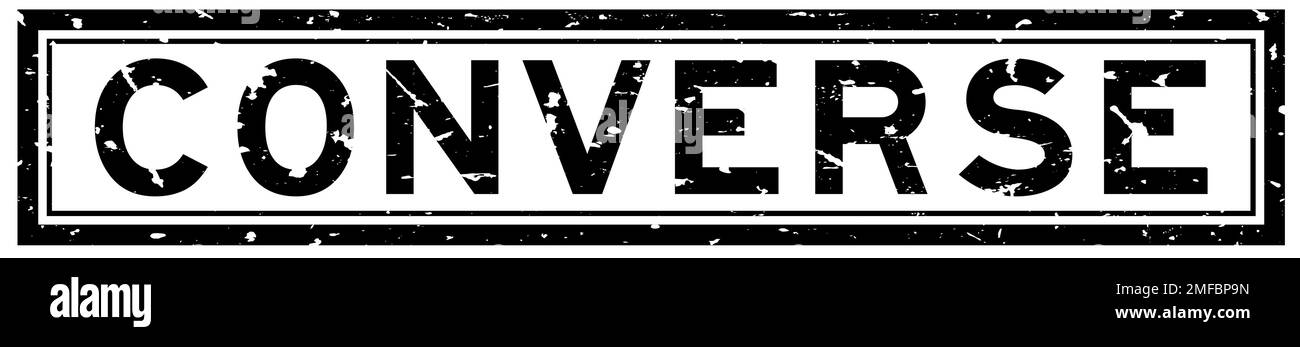Grunge black converse word square rubber seal stamp on white background ...