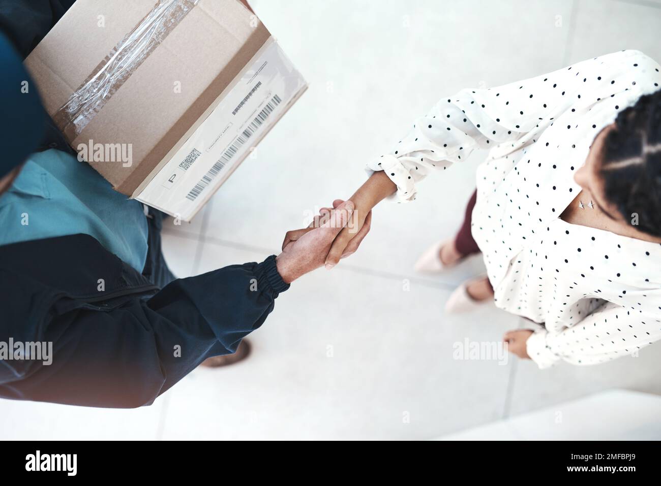 Thank you for your wonderful service. High angle shot of an ...