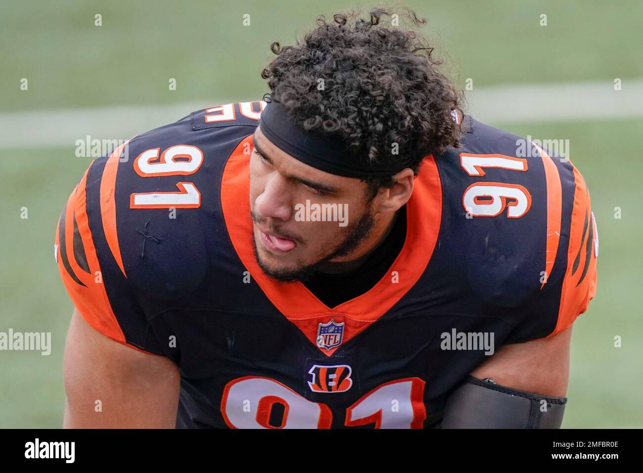 Cincinnati Bengals defensive end Amani Bledsoe (91) before an NFL ...
