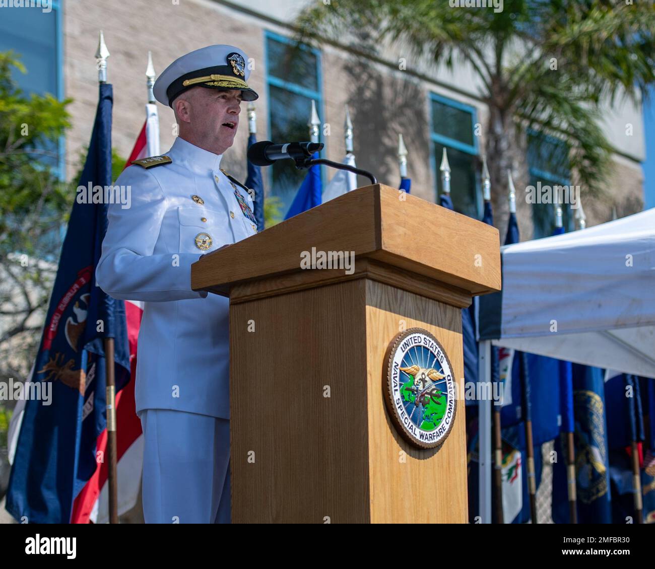 CORONADO, Calif. (Aug. 19, 2022) Rear Adm. Hugh W. Howard III commander ...
