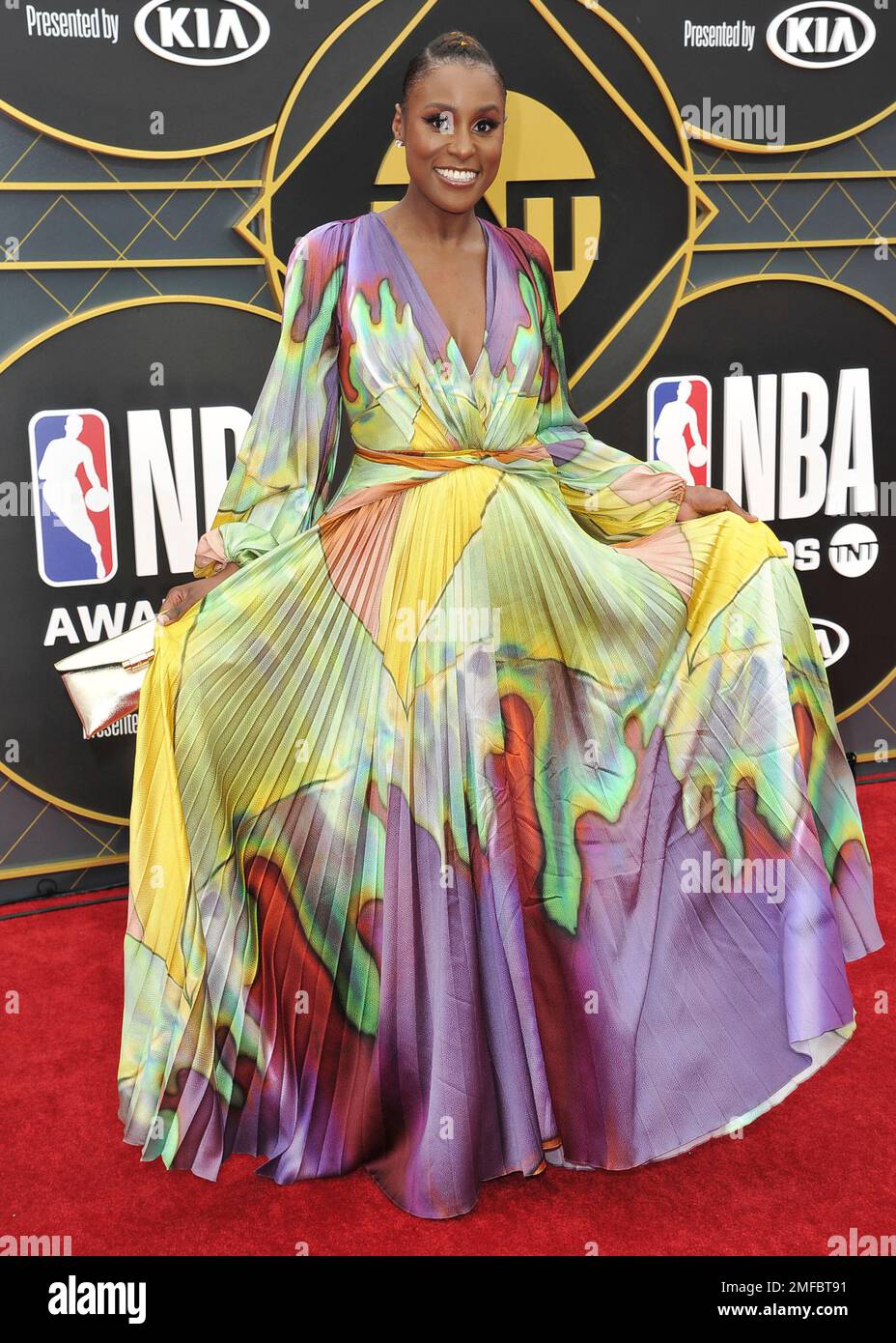 FILE - Issa Rae arrives at the NBA Awards on June 24, 2019, in Santa ...