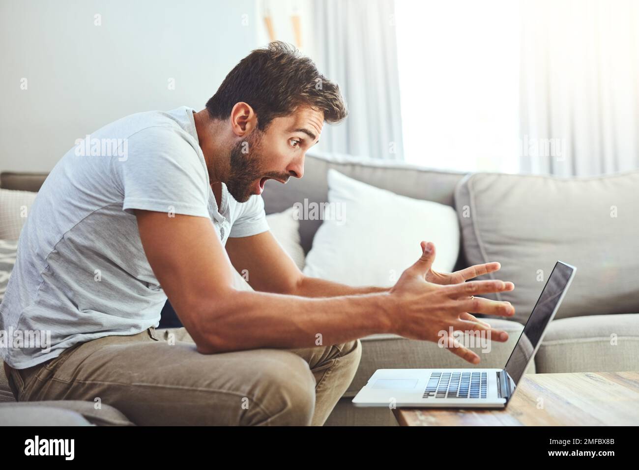 Is your wireless device causing you issues. a frustrated young man ...