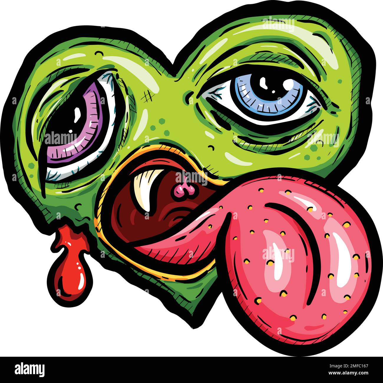 Zombie Love Heart Halloween Valentines Day Illustrations Stock Vector ...