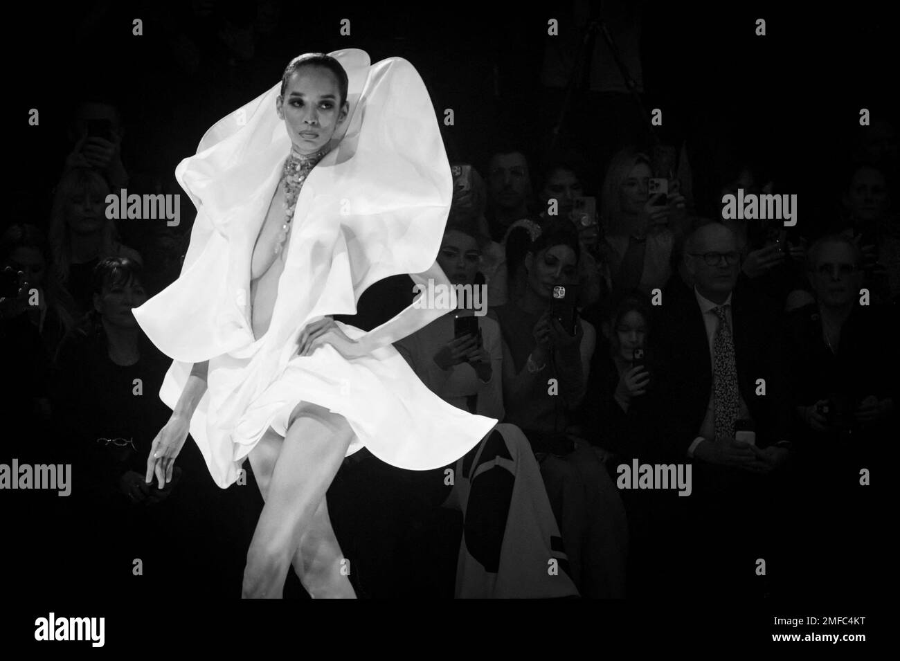 A model walks the runway during the Stephane Rolland 2023-2024 show as ...