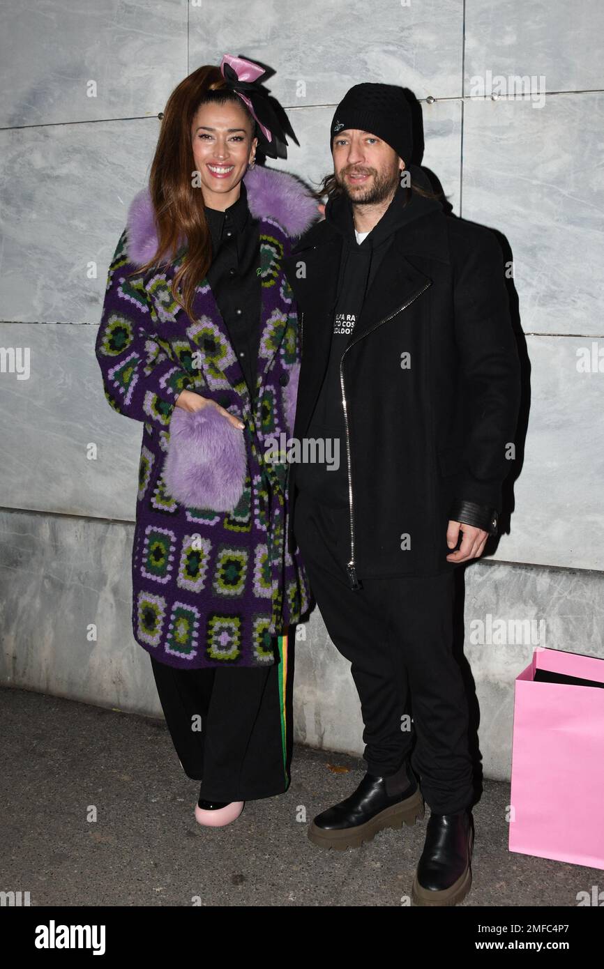 Milan, Italy. 24th Jan, 2023. Milan, Michelle Hunziker celebrates her ...