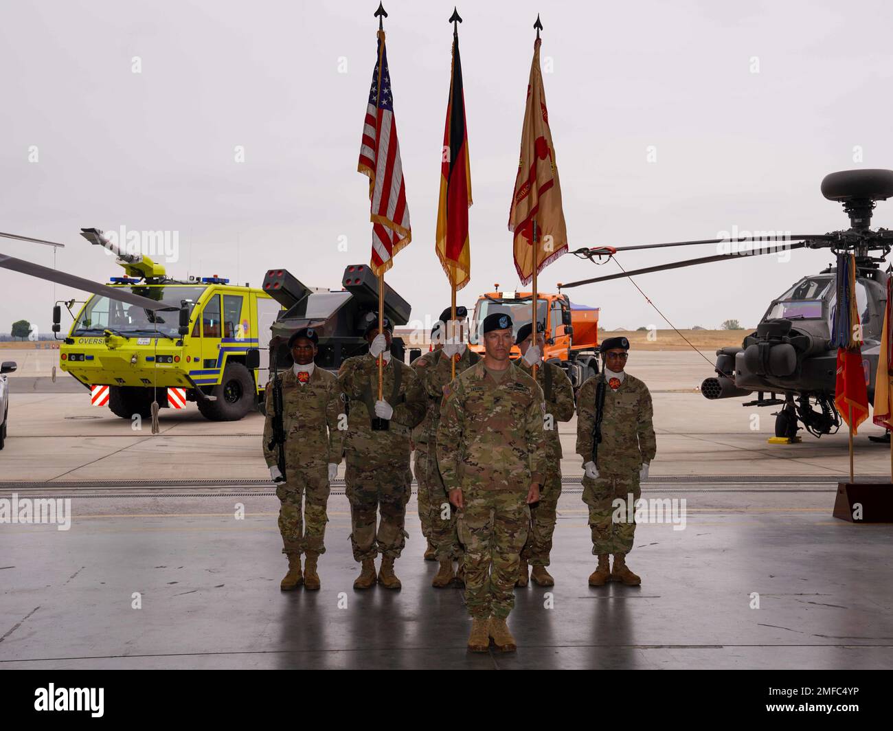U.S. Army Garrison Ansbach Commander, Col. Aaron Dixon, at the USAG ...
