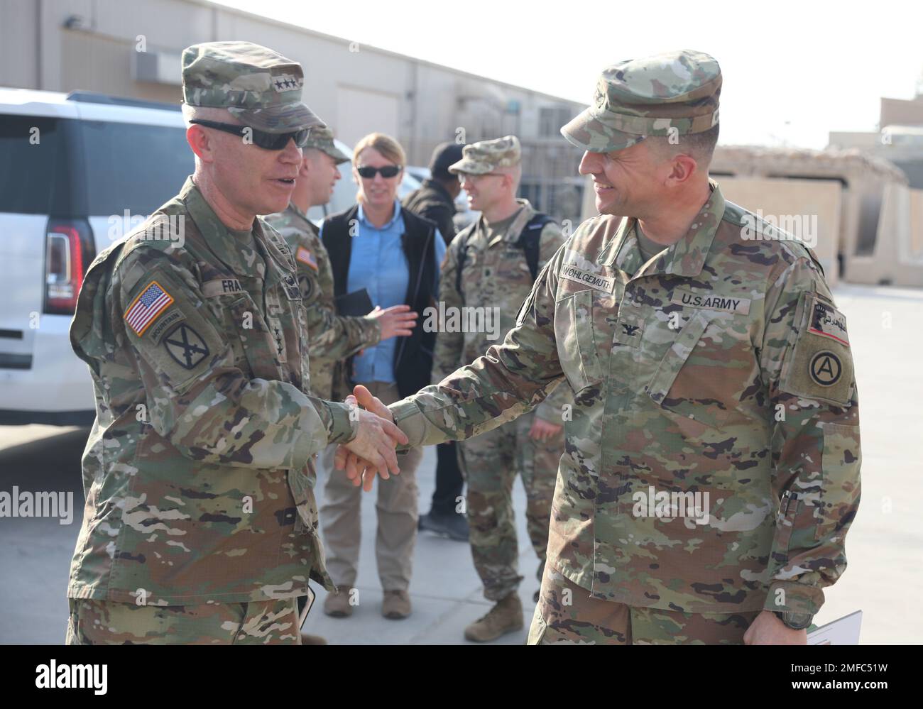 U.S. Army Col. Martin Wohlgemuth, Area Support Group-Kuwait commander ...