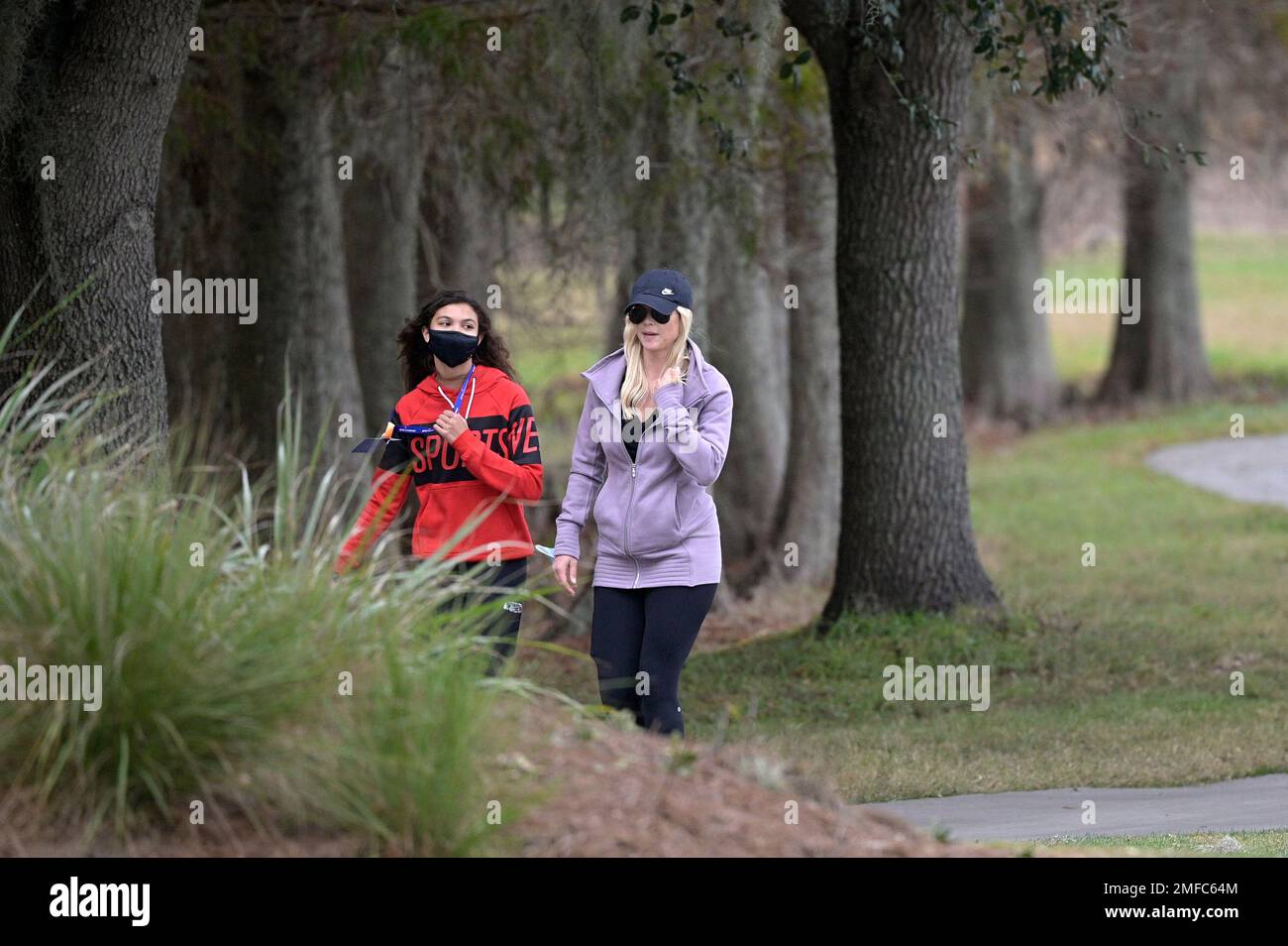 Elin Nordegren And Sam Alexis Woods Left Follow Tiger Woods And