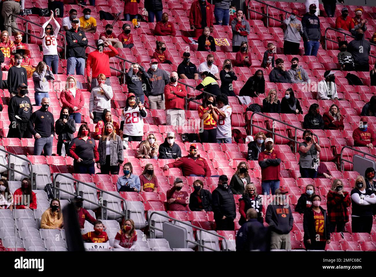 Oregon and Iowa State fans watch during the first half of the Fiesta ...