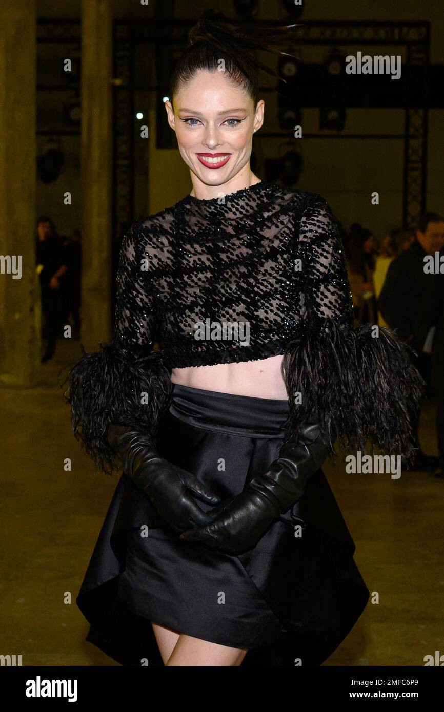 Paris, France. 24th Jan, 2023. Coco Rocha attends the Georges Chakra 2023-2024 show as part of ...