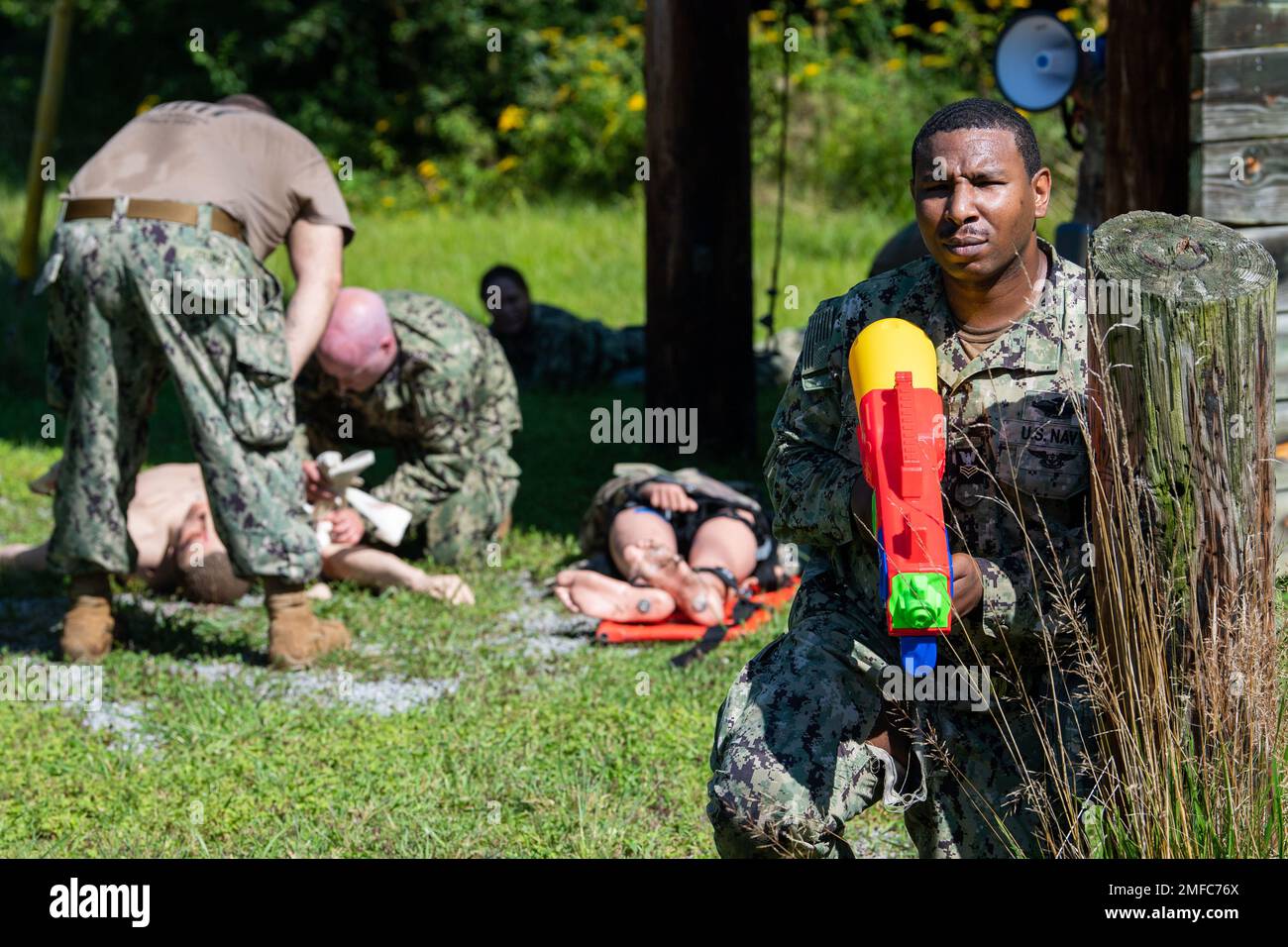 U.S. Navy Hospital Corpsman 1st Class Curtis Nichols, a corpsman with ...