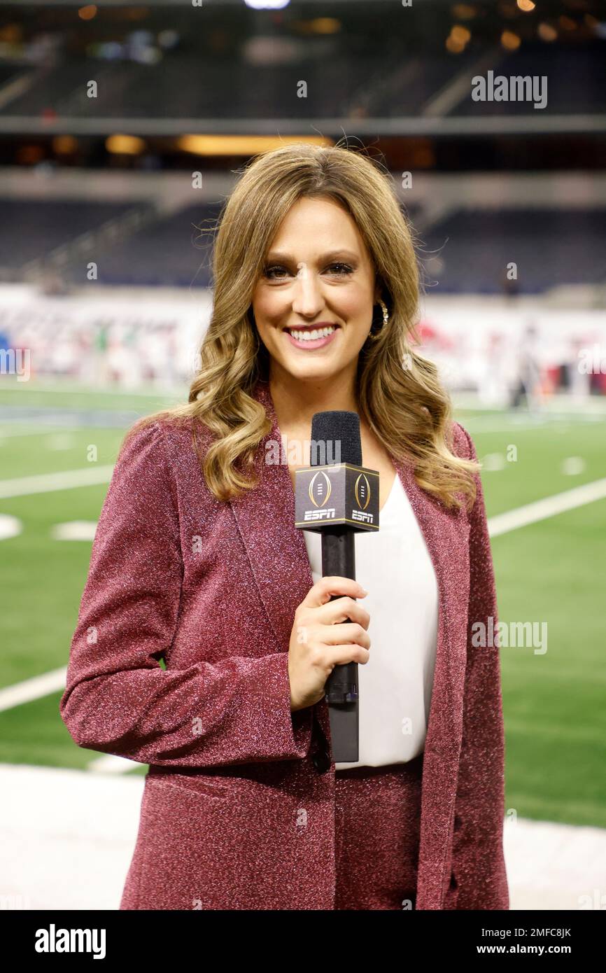 Allison Williams, sideline reporter with ESPN poses for a photo on the ...