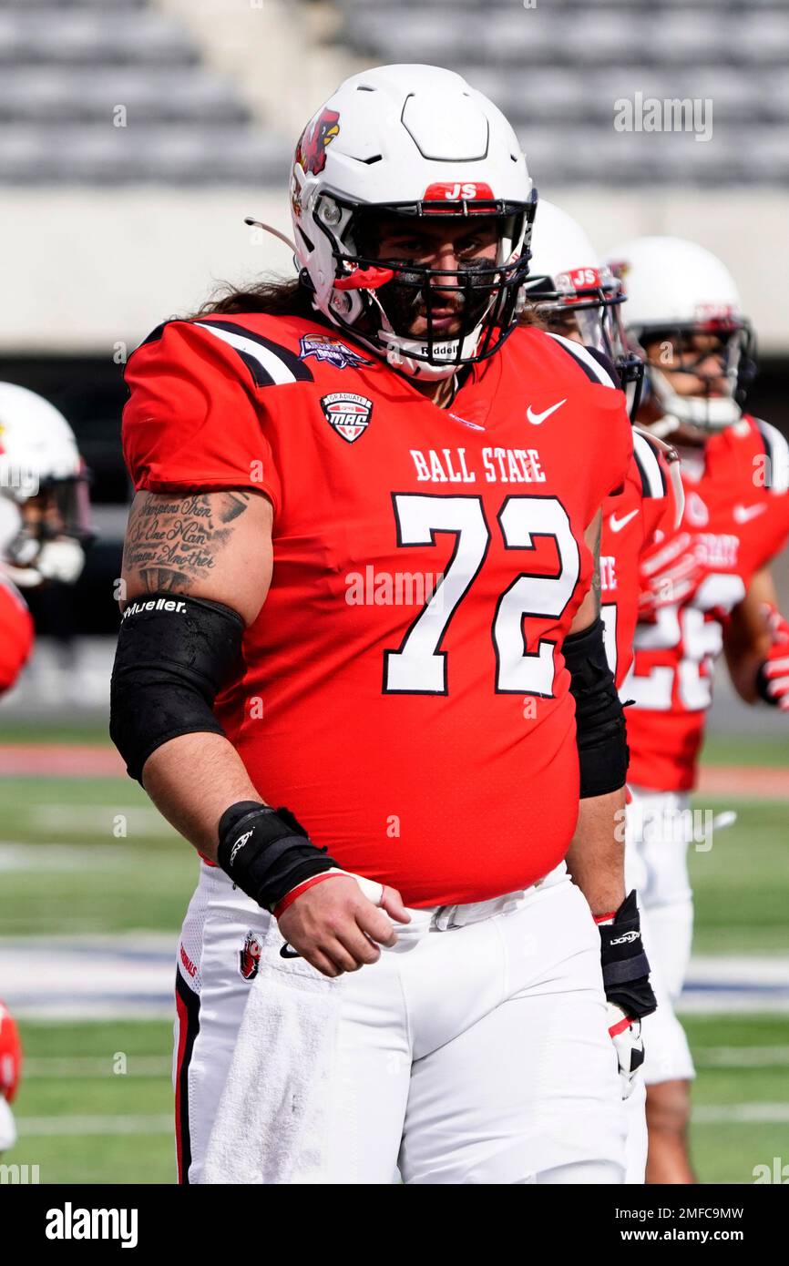 Ball State offensive lineman Anthony Todd (72) in the first half of the ...