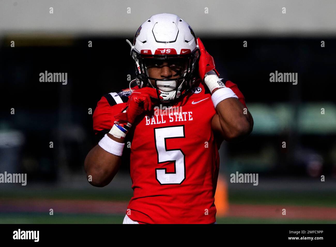 Ball State safety Bryce Cosby (5) in the first half of the Arizona Bowl ...