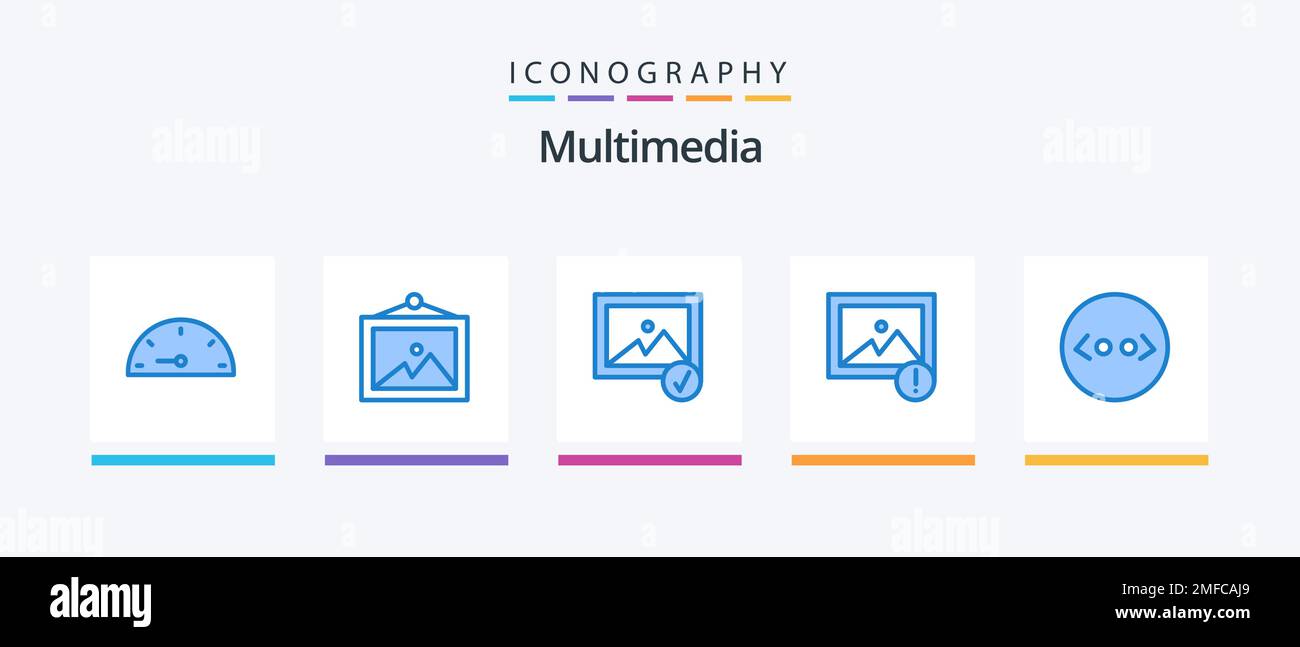 Multimedia Blue 5 Icon Pack Including . selected. html. brackets ...