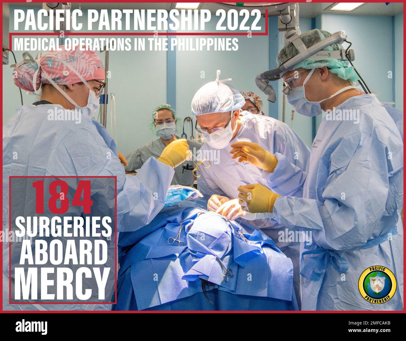 Graphic highlighting surgical procedures conducted aboard Military ...