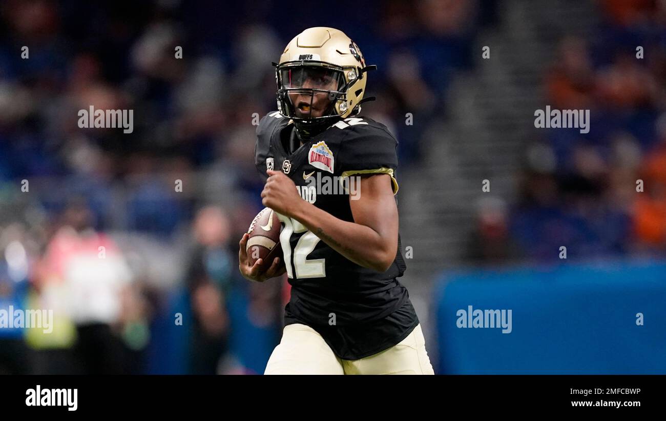 Colorado quarterback Brendon Lewis (12) during the second half of the ...