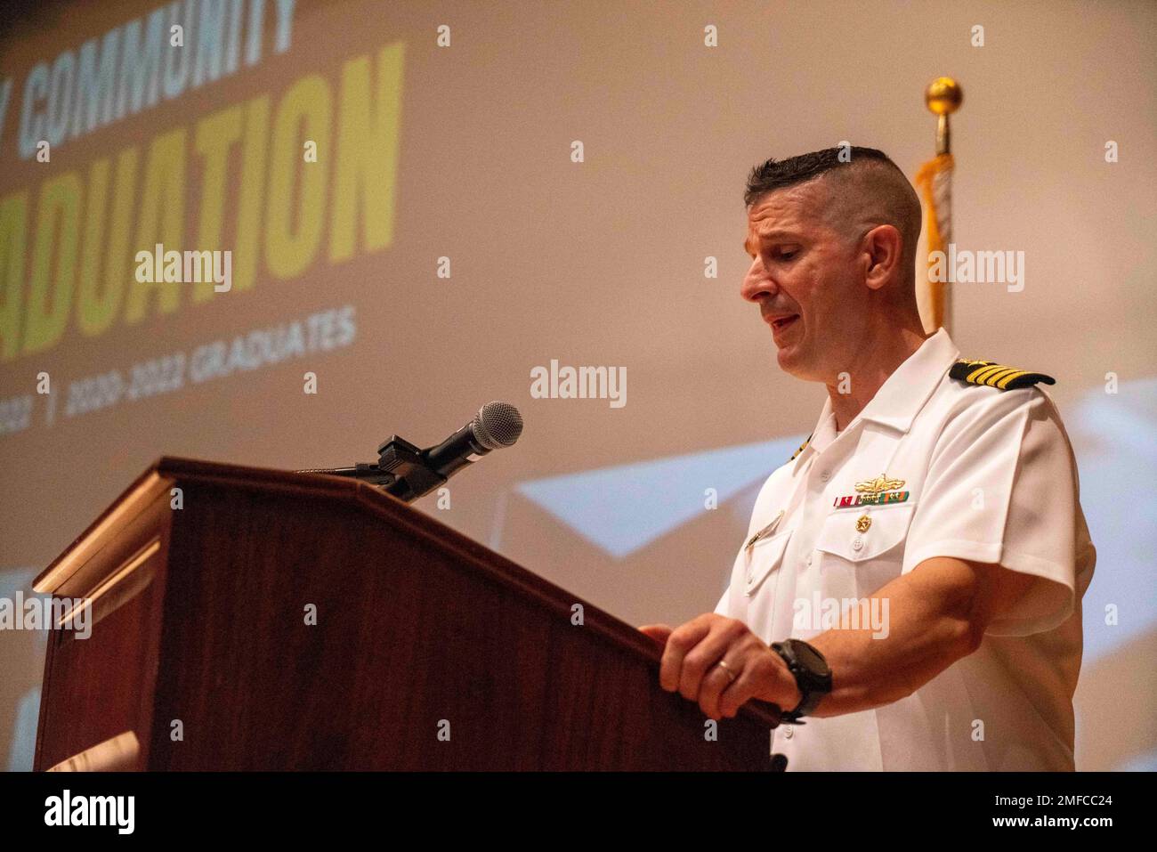 YOKOSUKA, Japan (Aug. 19, 2022) – Capt. Les Sobol, Commander, Fleet ...