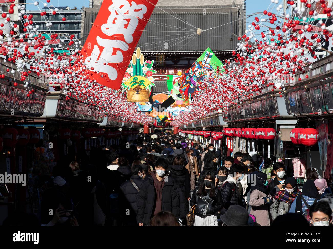People visit Sensoji temple on New Year's Eve in Tokyo Thursday, Dec ...