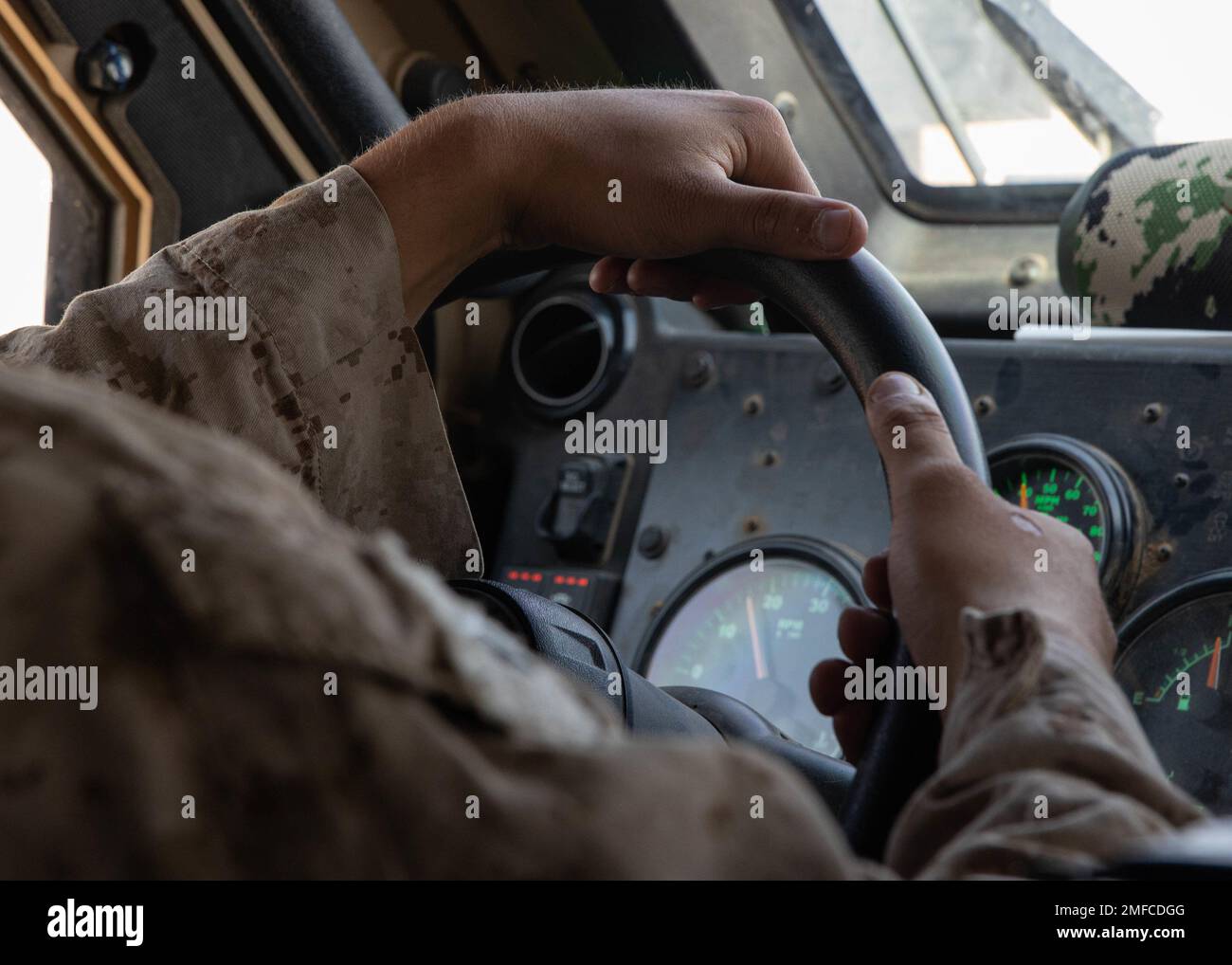 U.S. Marine Corps Lance Cpl. Jacob Coby, a motor transport operator ...