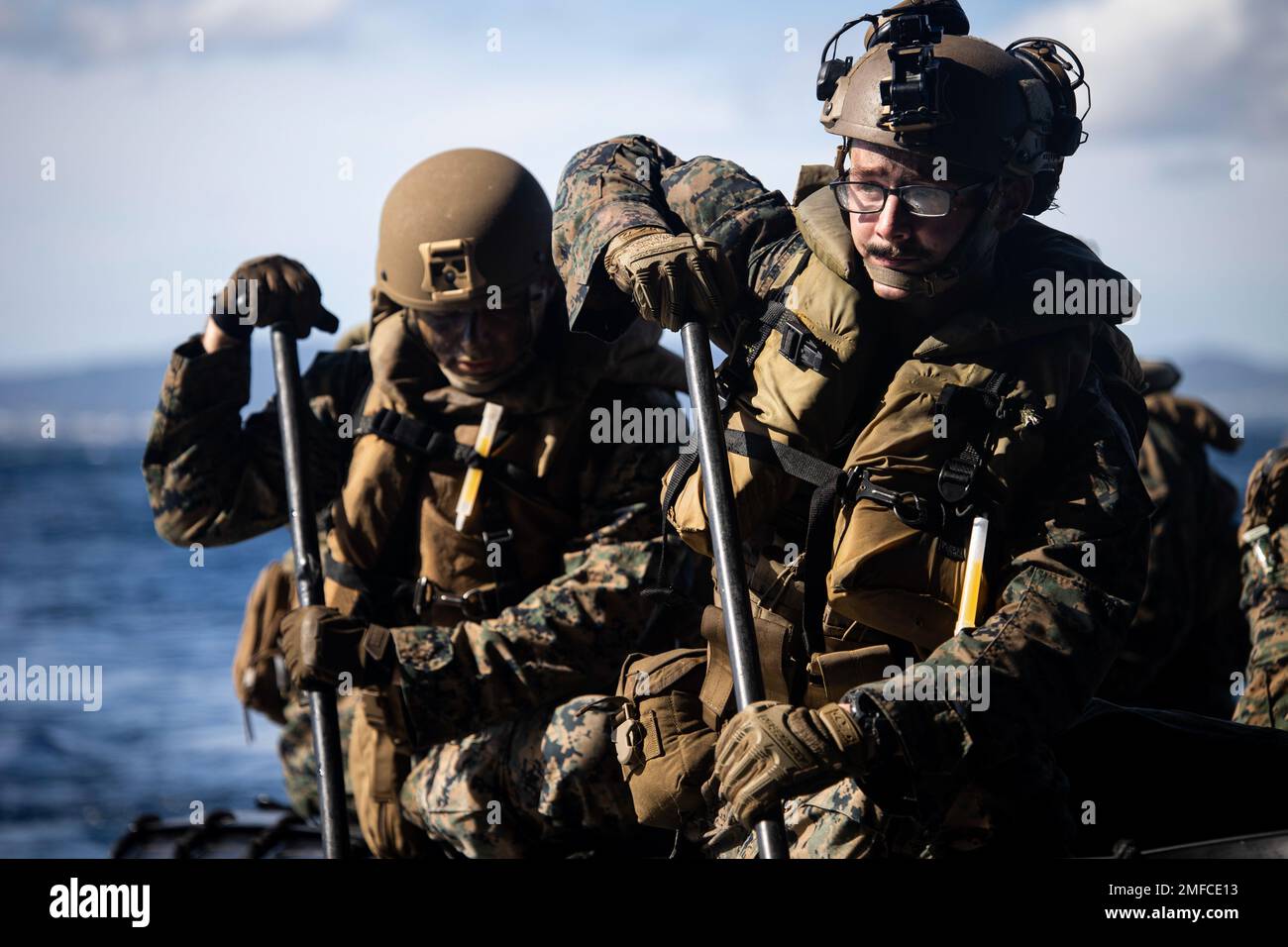 U.S. Marines with Battalion Landing Team 2/5, 31st Marine Expeditionary ...