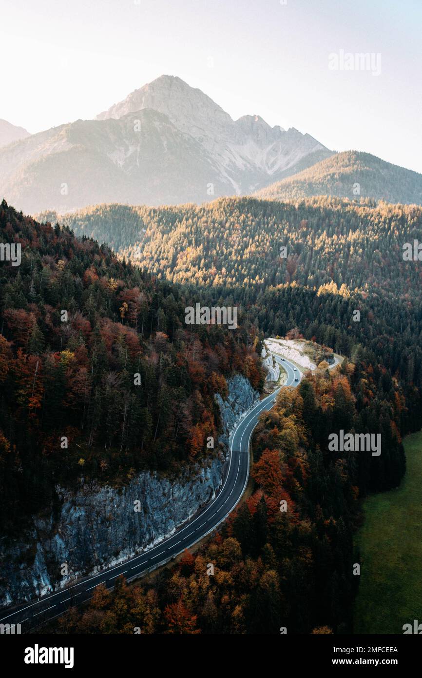 Car woods fall sunrise hi-res stock photography and images - Alamy