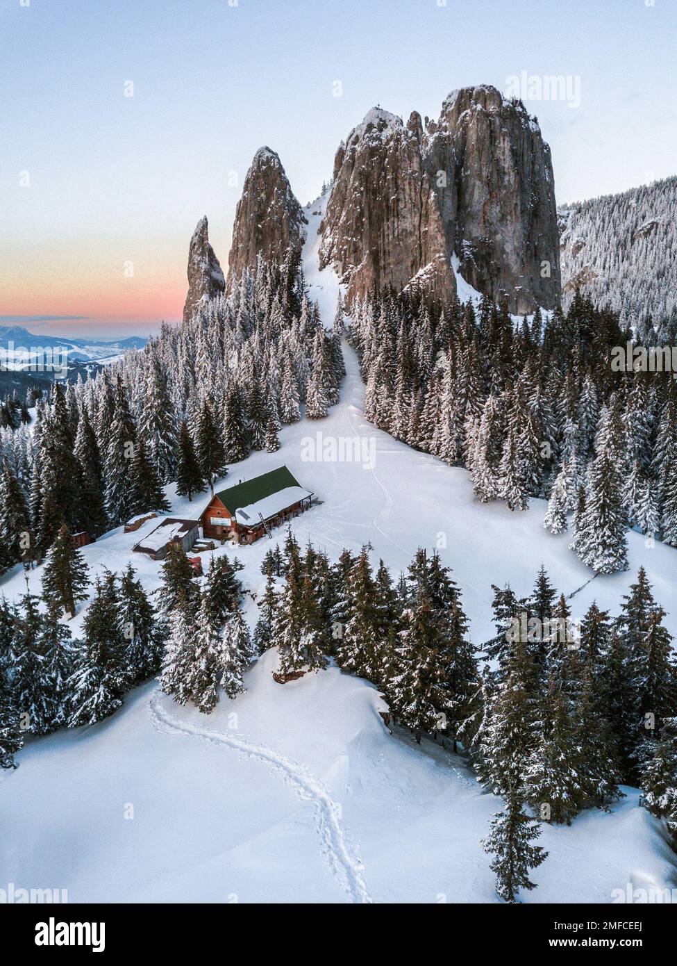 Aerial landscape sunset ocean mountain hi-res stock photography and ...