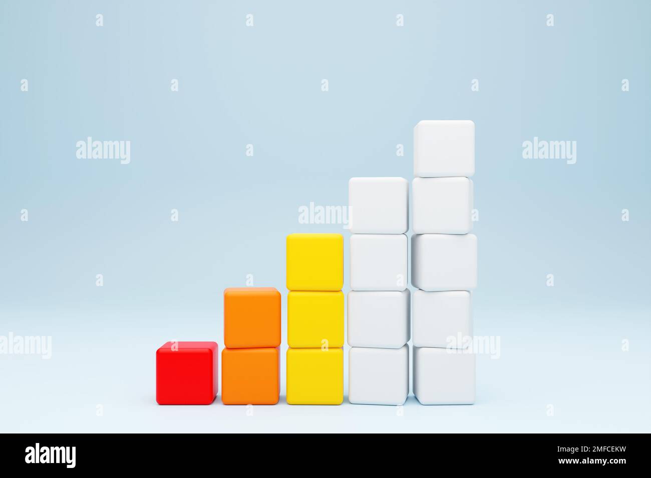 Vertical indicator chart. 3D illustration Stock Photo - Alamy