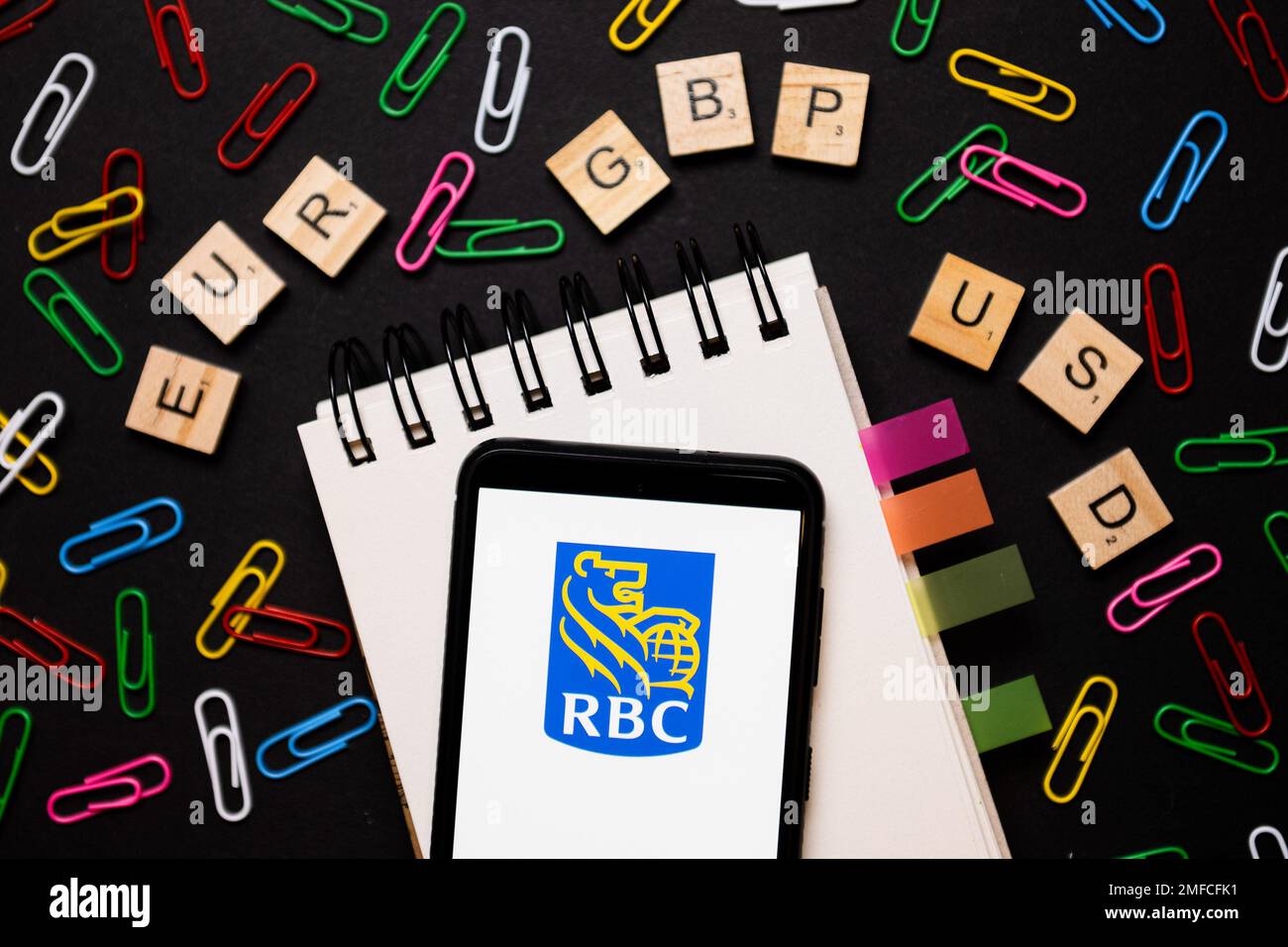 In this photo illustration, a RBC Royal Bank of Canada logo seen ...