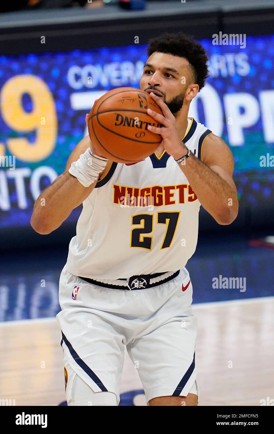 Denver Nuggets guard Jamal Murray (27) in the first half of an NBA ...