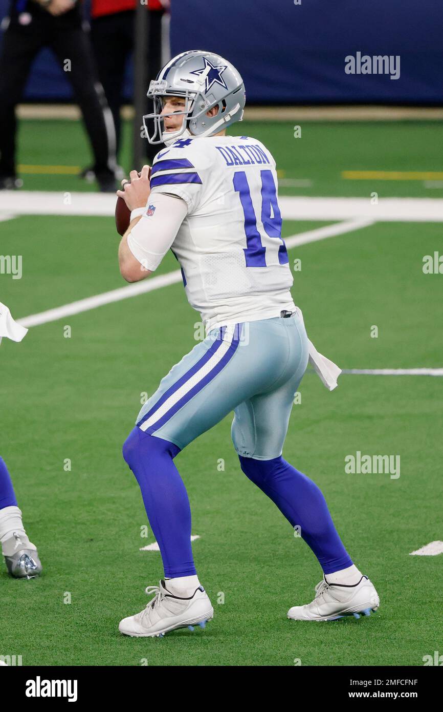 Dallas Cowboys quarterback Andy Dalton (14) throws against the ...