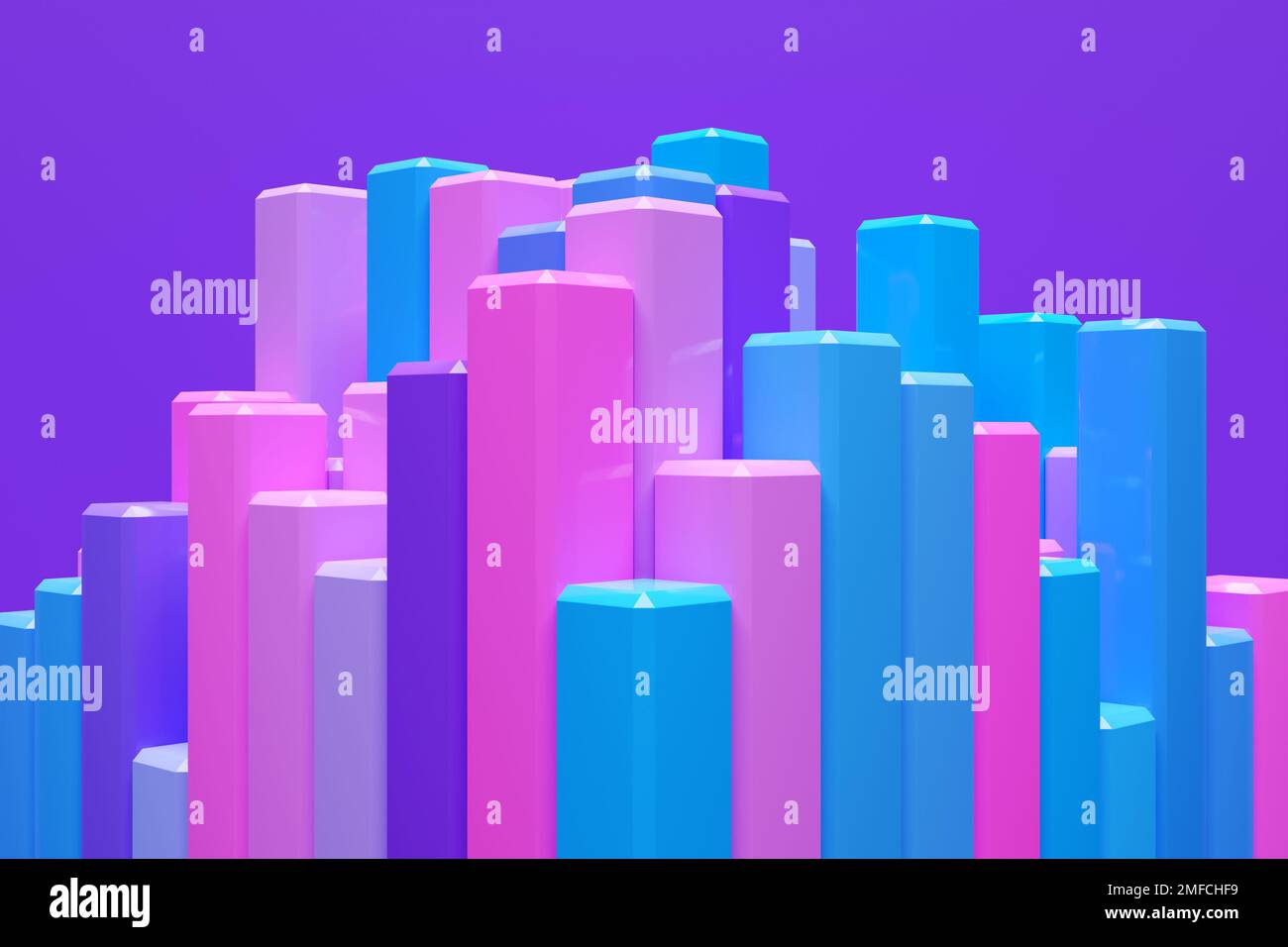 Abstract geometric lines design element. Blue and pink striped ...