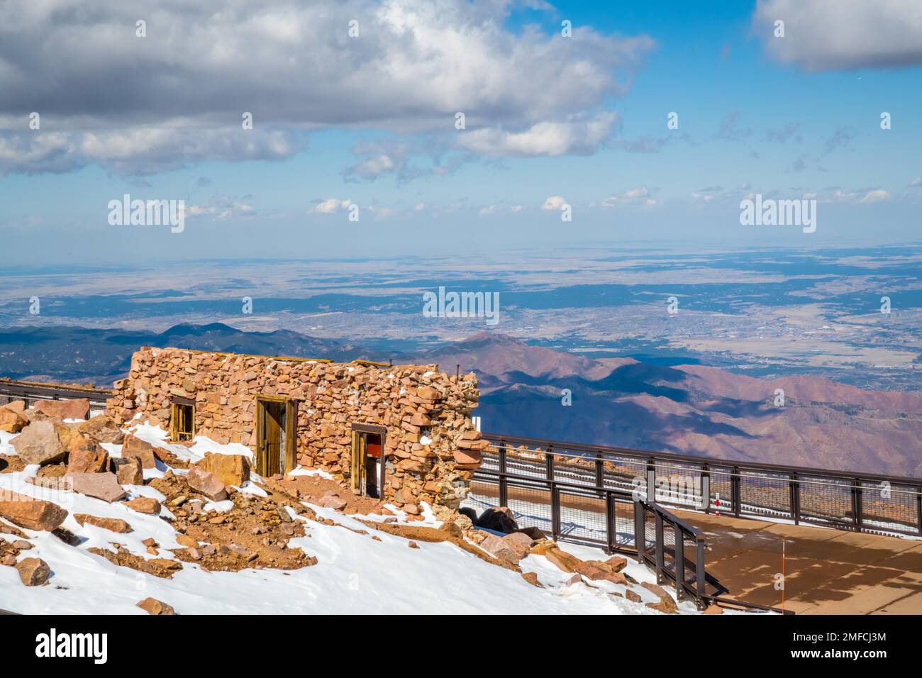 A long way down the road going to Colorado Springs, Colorado Stock ...
