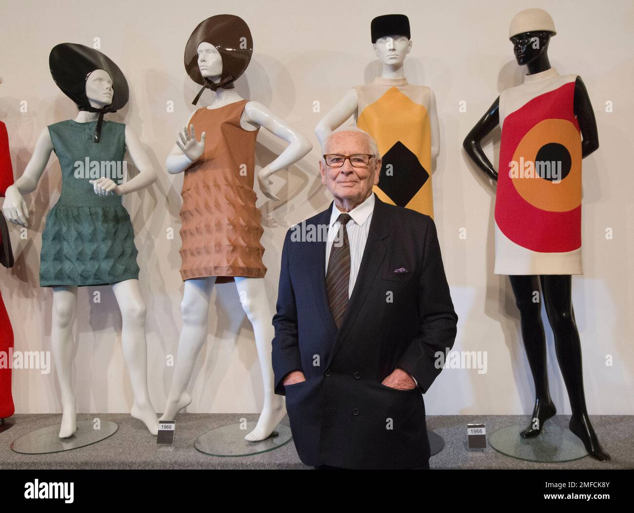 FILE - In this Nov.13, 2014 file photo, French fashion designer Pierre ...