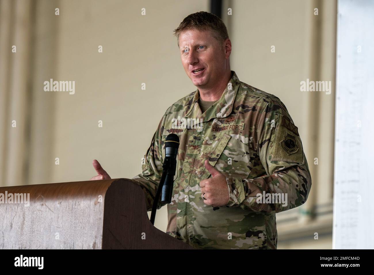 U.S. Air Force Col. Jason Purdy, 23rd Maintenance Group commander ...