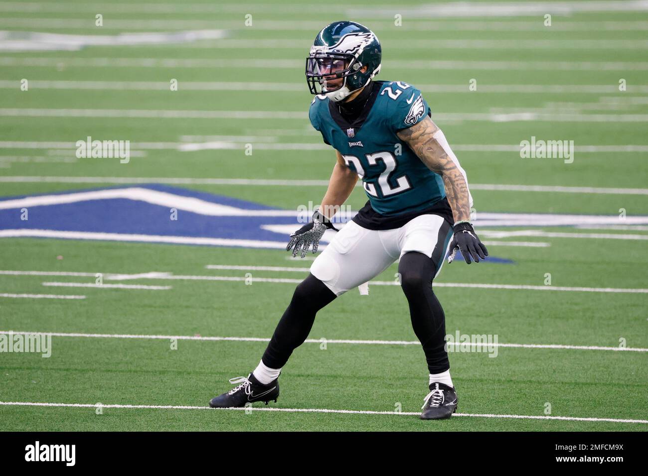Philadelphia Eagles Safety Marcus Epps 22 Defends Against The Dallas