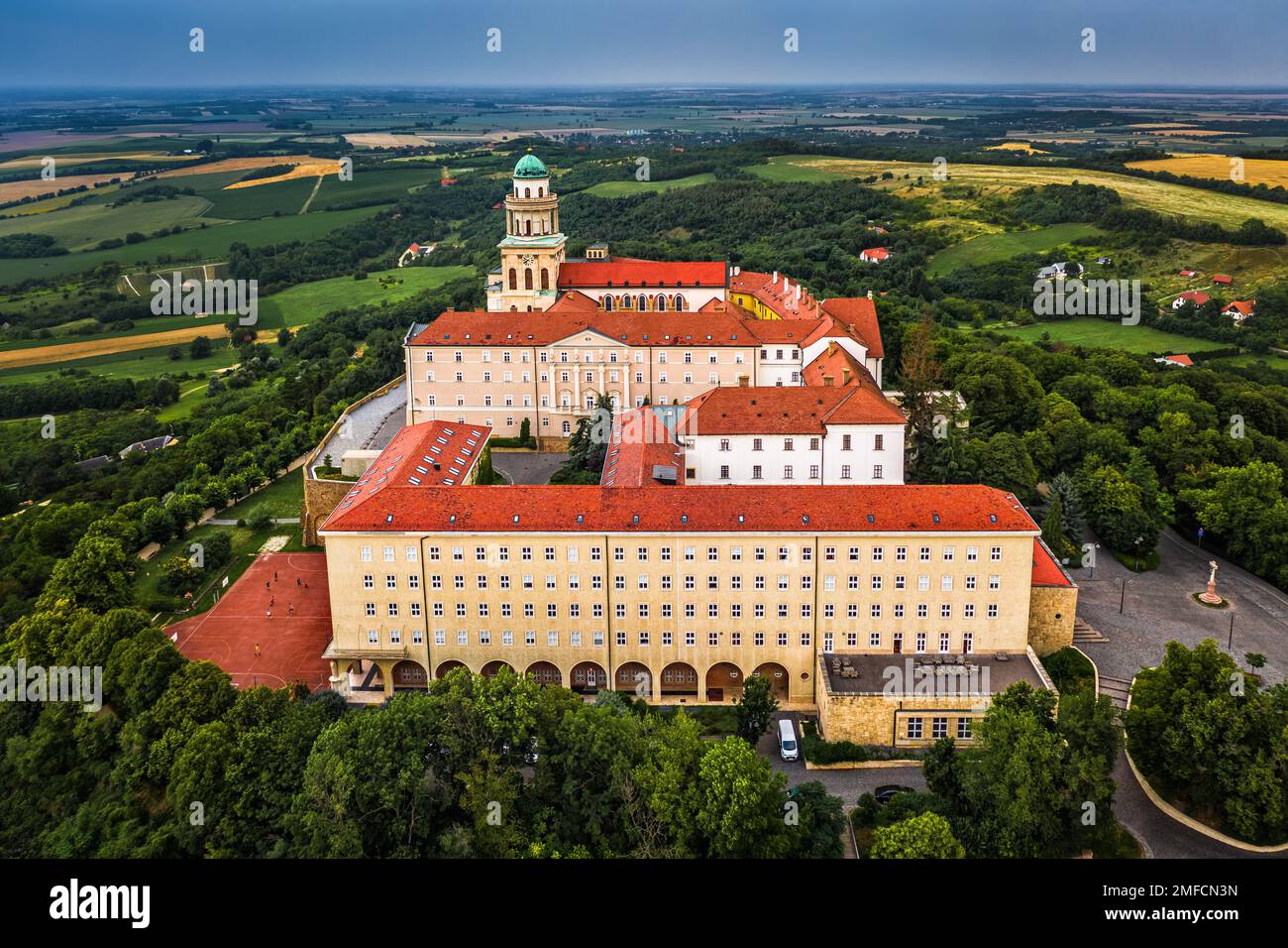 Pannonhalma, Hungary - Aerial view of the beautiful Millenary ...