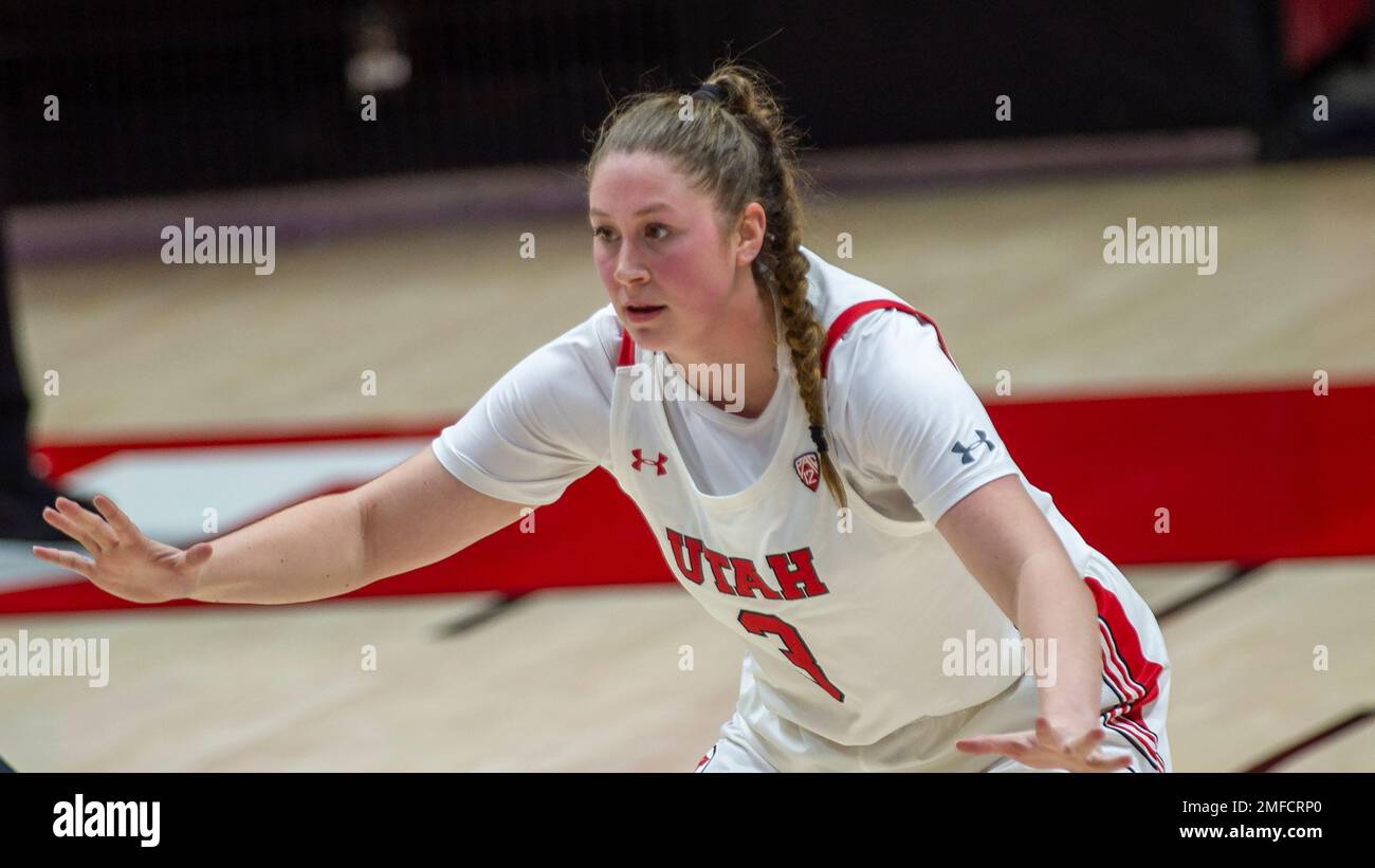 Utah forward Andrea Torres (3) defends during an NCAA basketball game ...