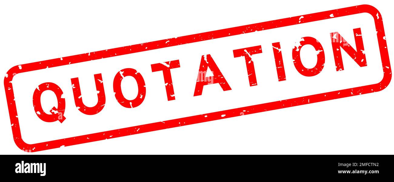 Grunge red quotation word square rubber seal stamp on white background Stock Vector Image & Art ...