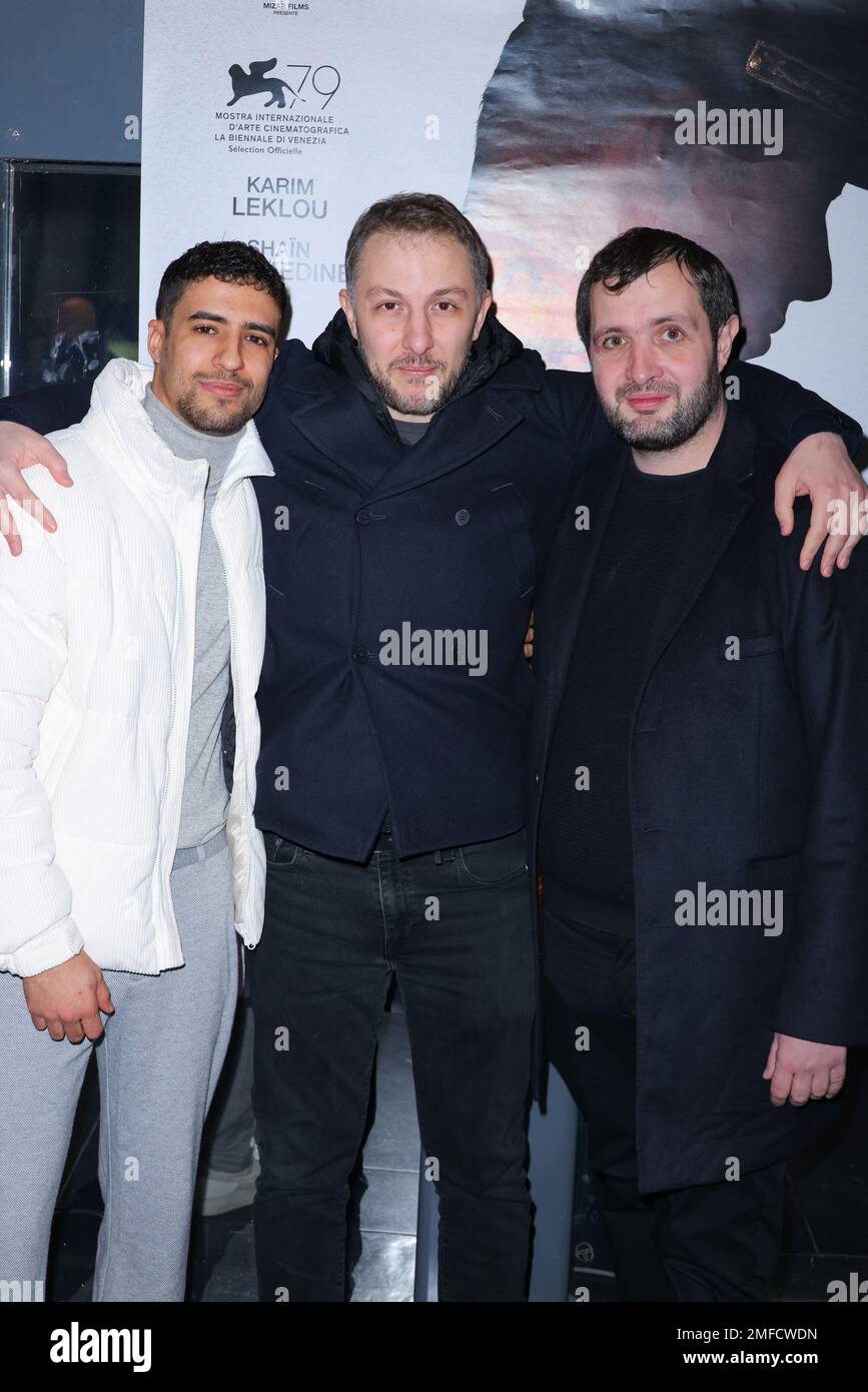Karim Leklou, Shain Boumedine, Director Rachid Hami attending the Pour ...
